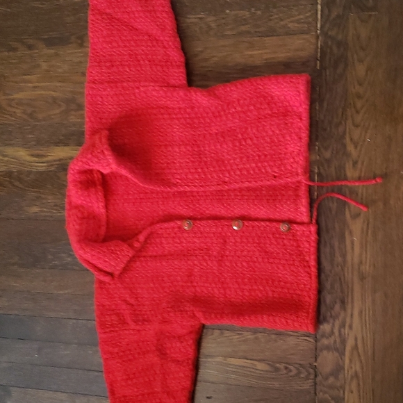 Jackets & Coats | Vintage Cropped Red Woven Jacket | Poshmark